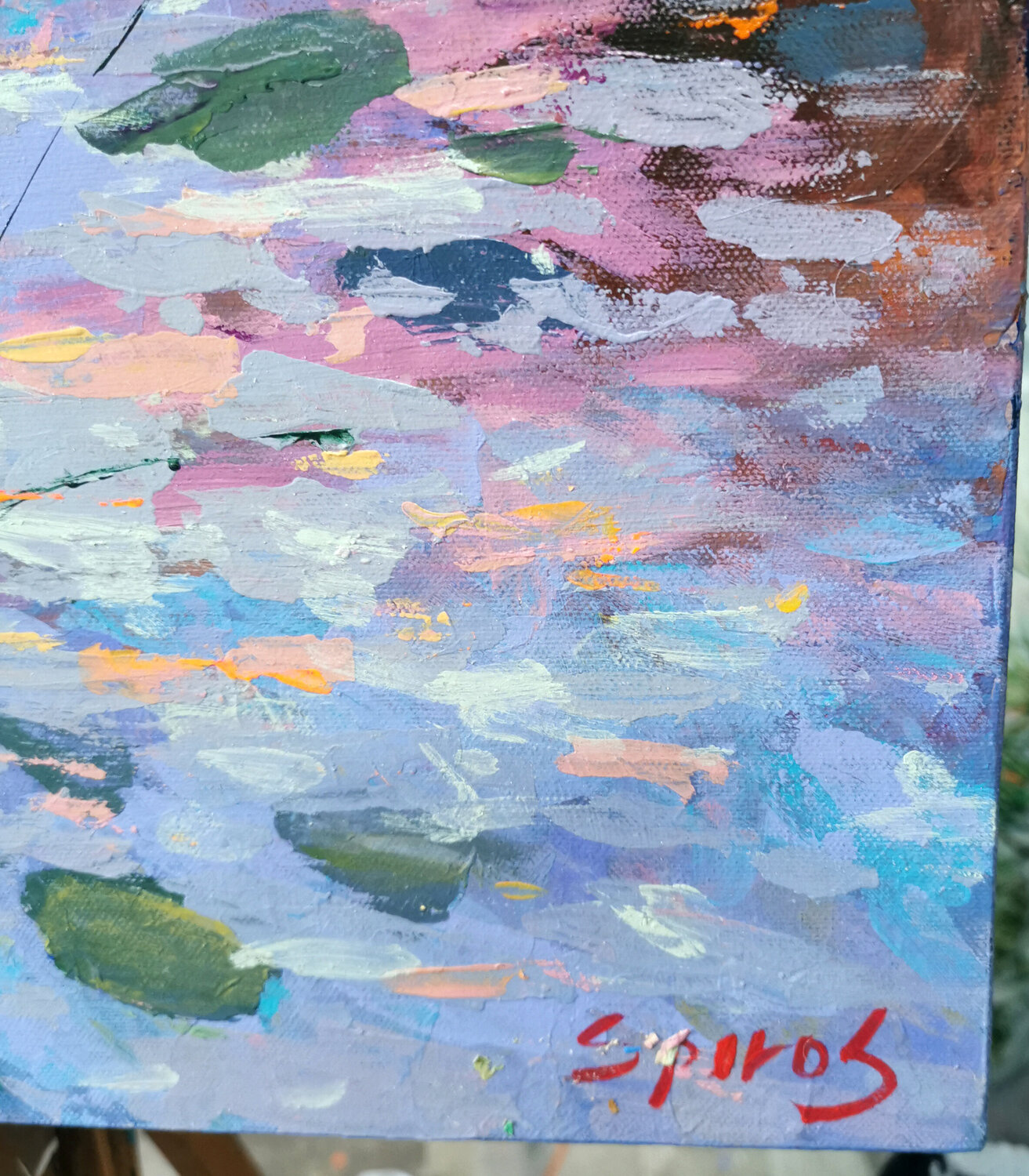 Lake at sunset 2 by Dmitry Spiros (2025) : Painting Acrylic, Oil on ...