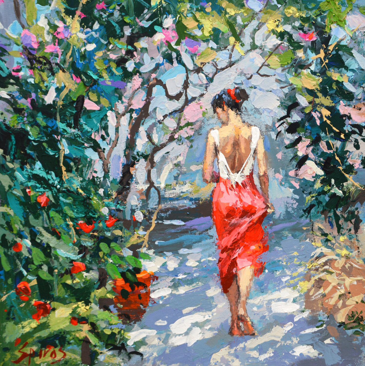 At the garden 2 by Dmitry Spiros (2022) : Painting Acrylic on Canvas ...