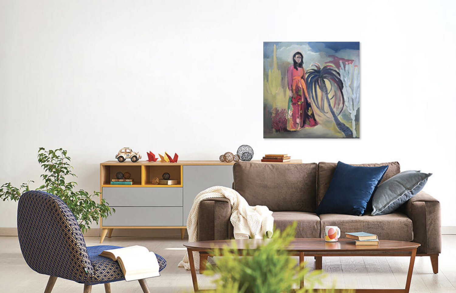 Cactus Flowers by Arun Prem (2023) : Painting Oil, Charcoal on Canvas ...