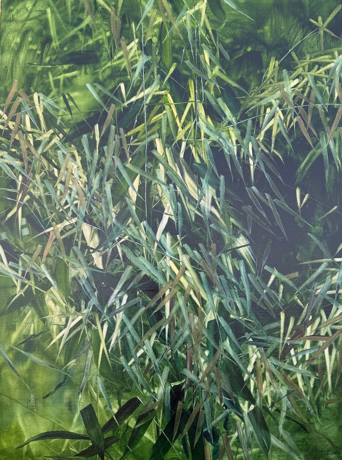 "Green 30" by Tanya Shymko (2024) : Painting Oil - Singulart