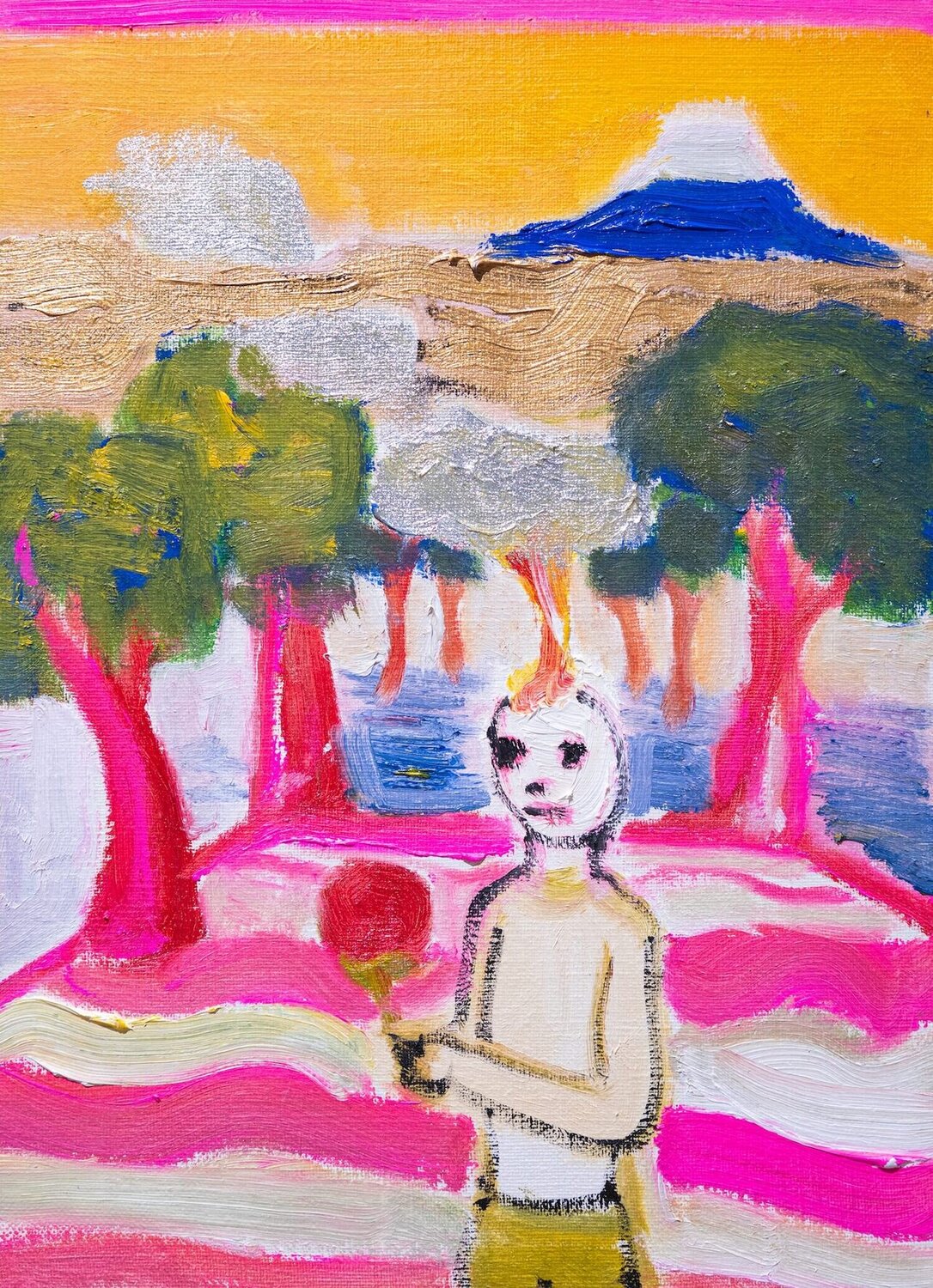 Silver Cloud from his head by Takuma Tanaka (2023) : Painting Oil ...