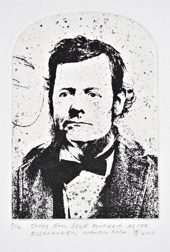 Study for Self Portrait as the Bushranger Martin Cash by Clayton ...