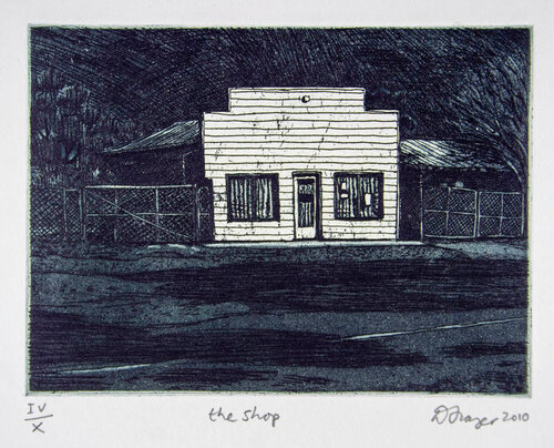 The Shop by David Frazer (2010) : Print Engraving - Singulart