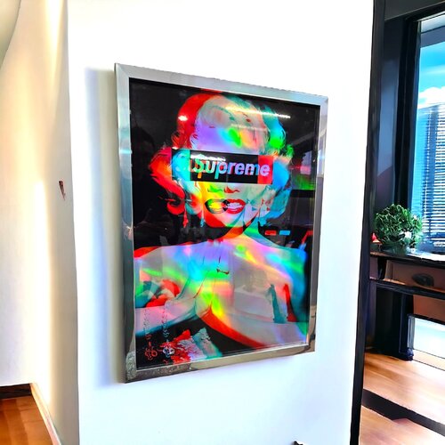 Marilyn Monroe holographic picture with chrome mirror frame - limited ...