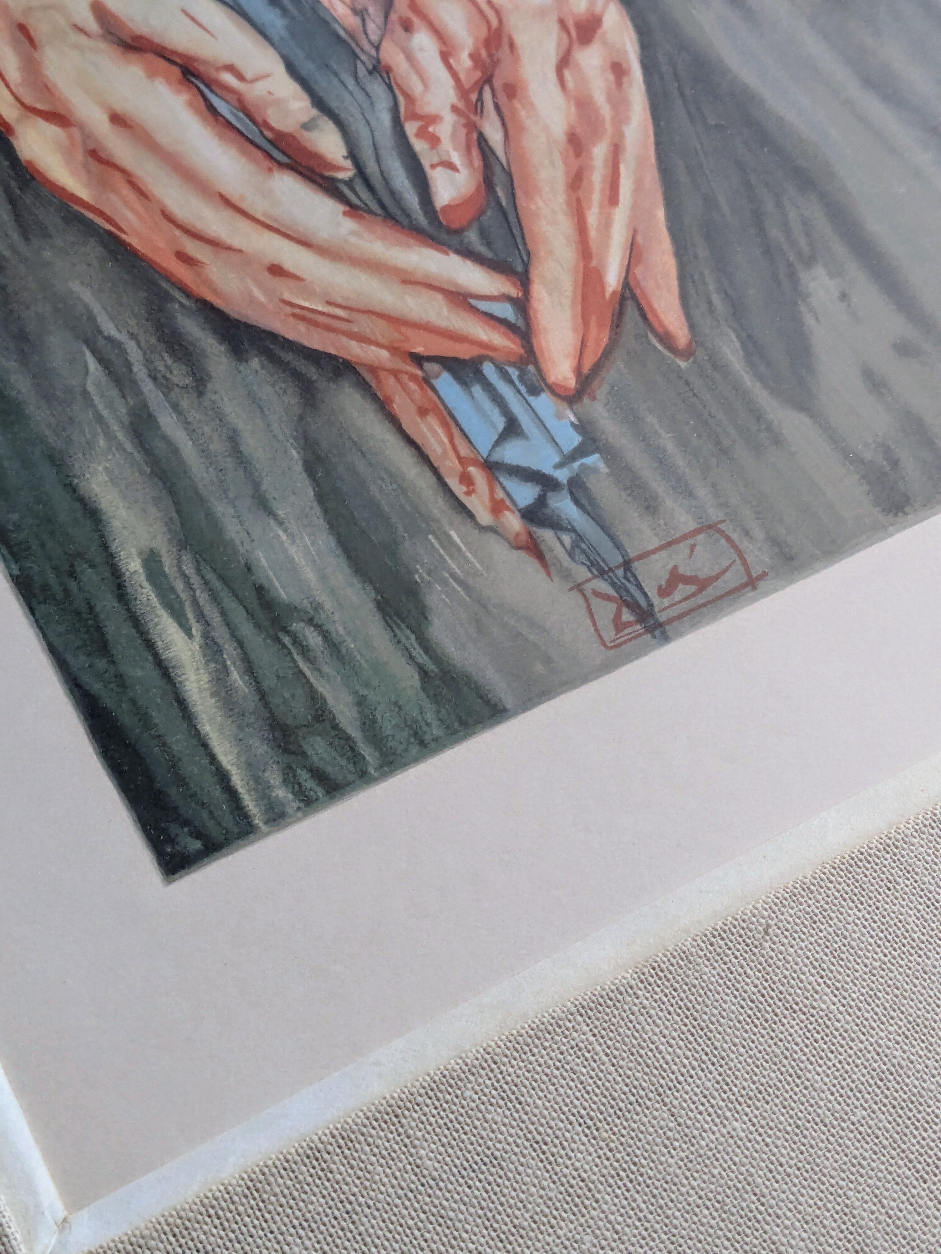 Divine Comédie Hell 16, La Montée de Géryon, 1963 - Signed Woodcut in ...