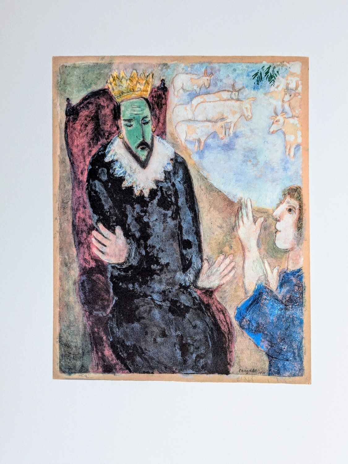 Moses - Lithographic impression in colors, 1986 by Marc Chagall (1986 ...