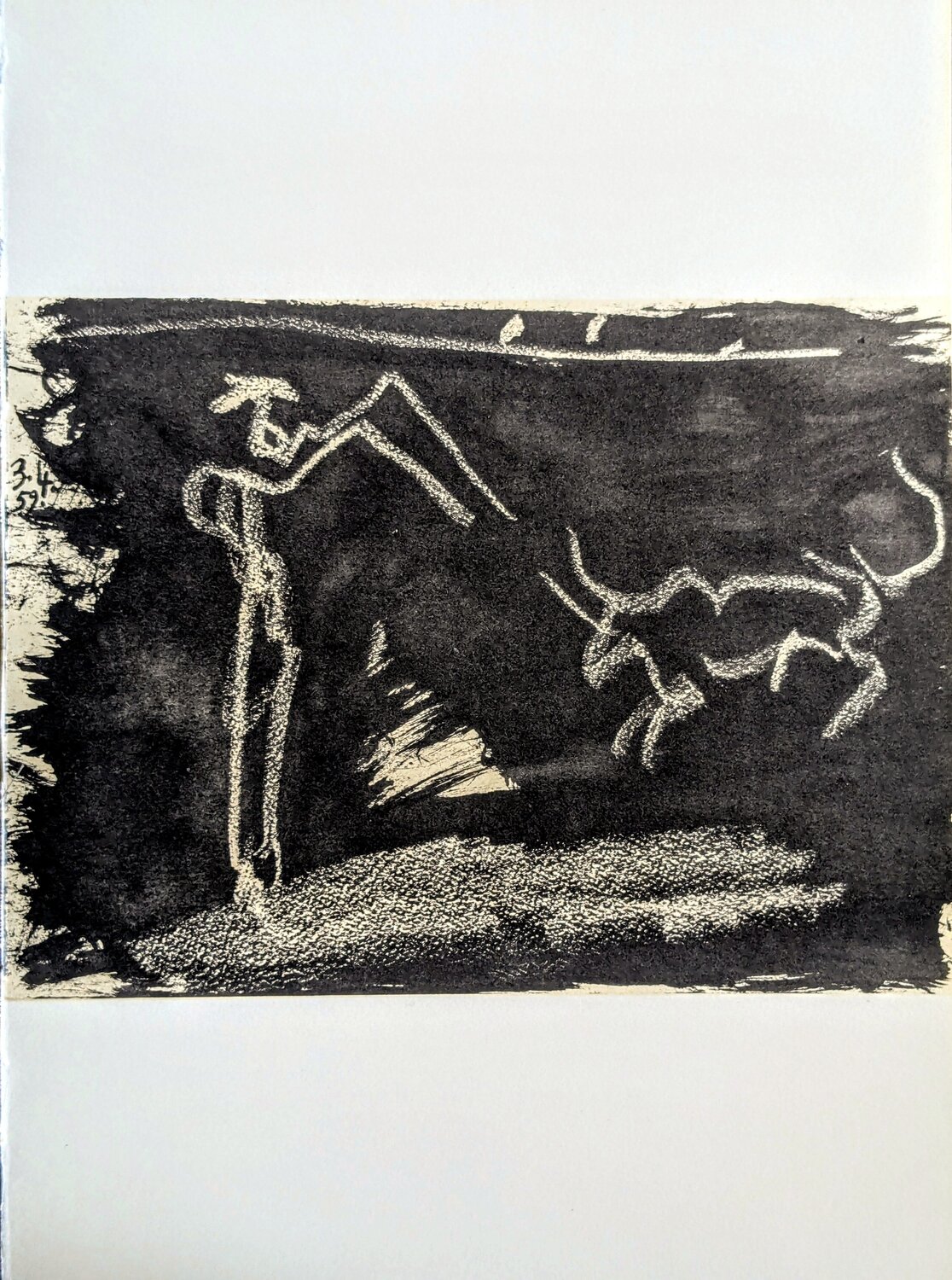 Three Corrida scenes/Toreadors and Bulls - Original lithographic ...