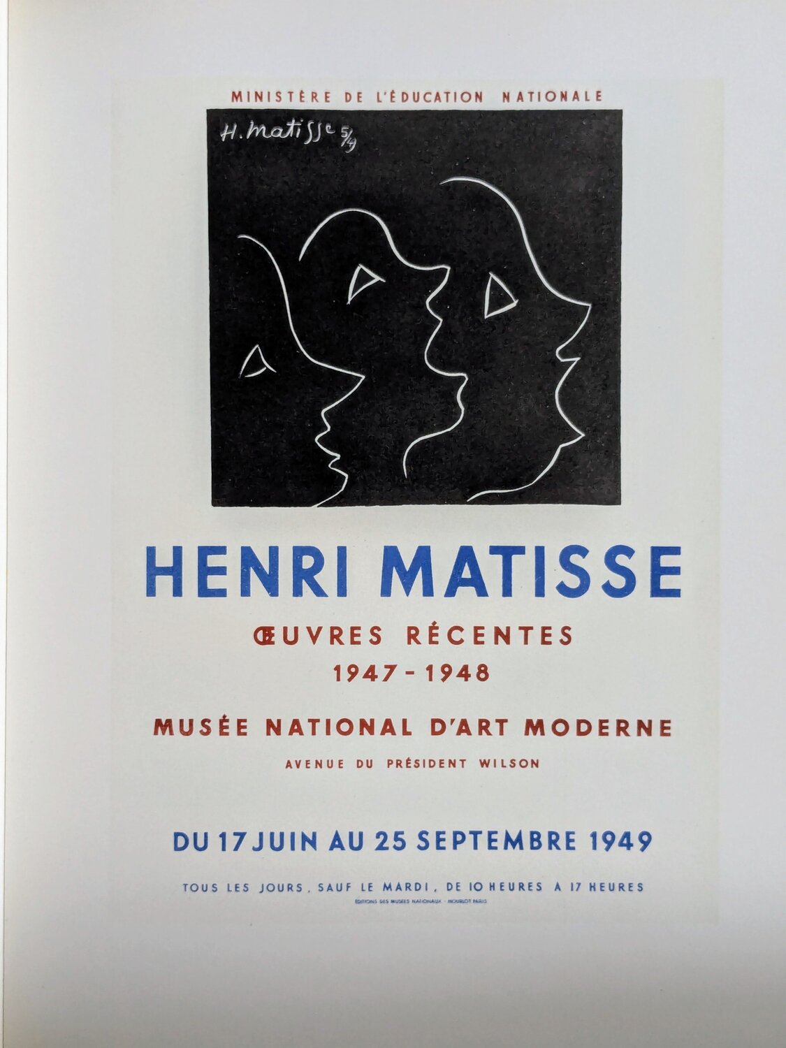 Three profiles - Color lithograph, 1959 by Henri Matisse (1959) : Work ...