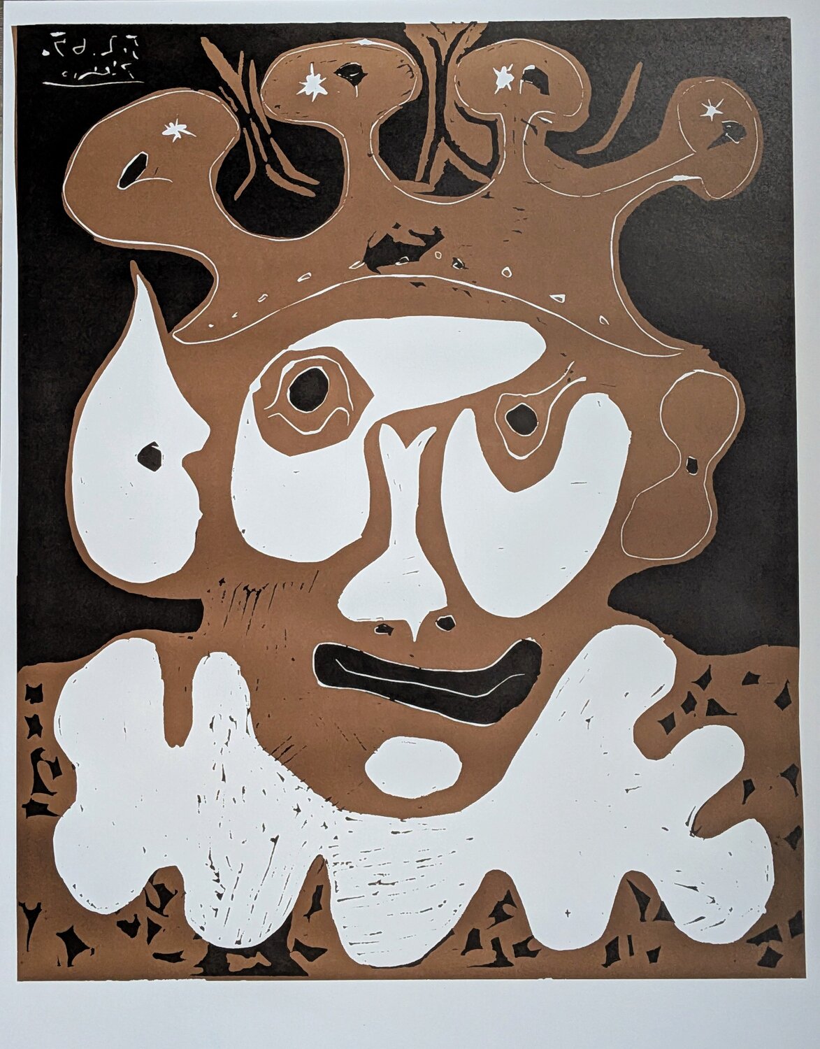Head of a Jester-Picasso for The Patriot-Color Lithograph after 1981 ...
