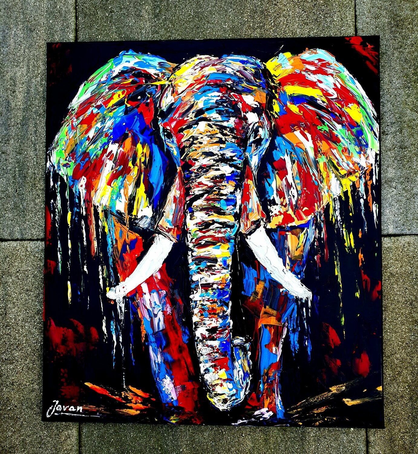 Colorful Elephant Paintings