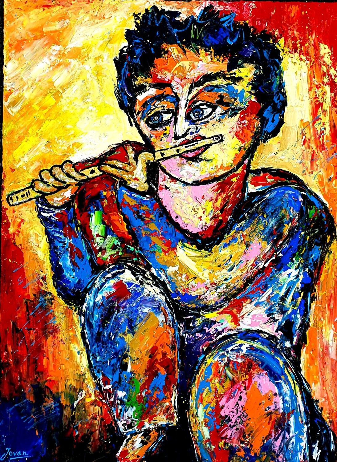 Flute Painting Abstract