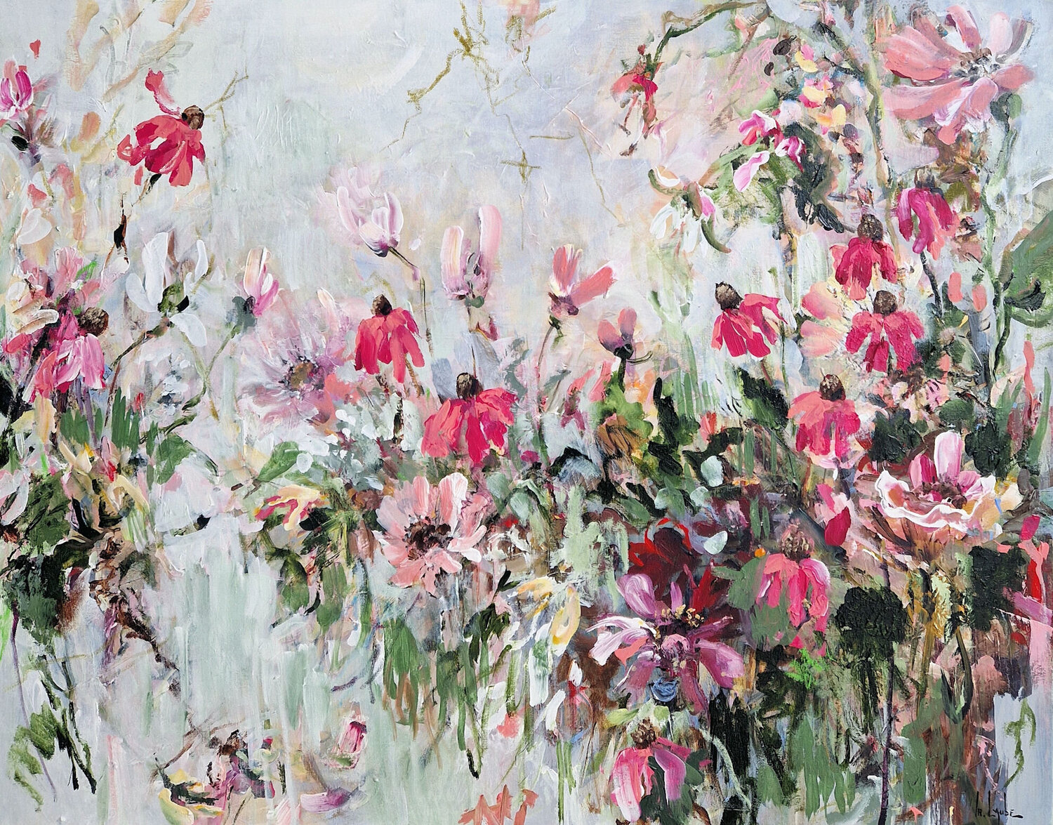 Wild flowers de Irina Laube (2024): Pintura Acrílico, Pastel en Lienzo ...