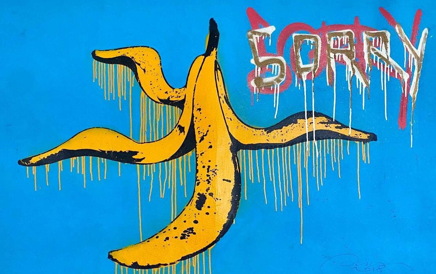 Sorry, Big Banana von Denis Ouch (2019): Malerei Sonstige Materialien - Singulart