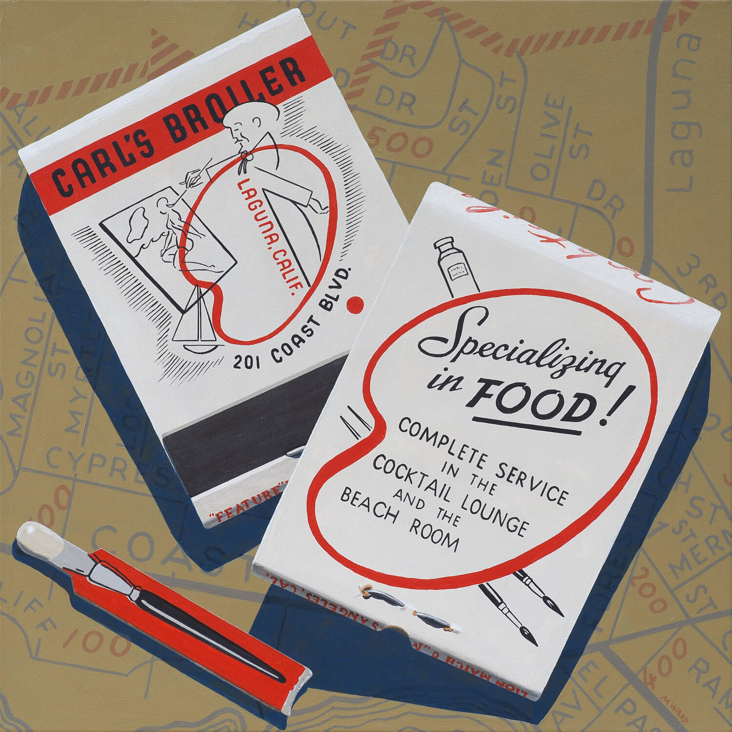 Carl's Broiler di Michael Ward (2025): Pittura a Acrilico - Singulart