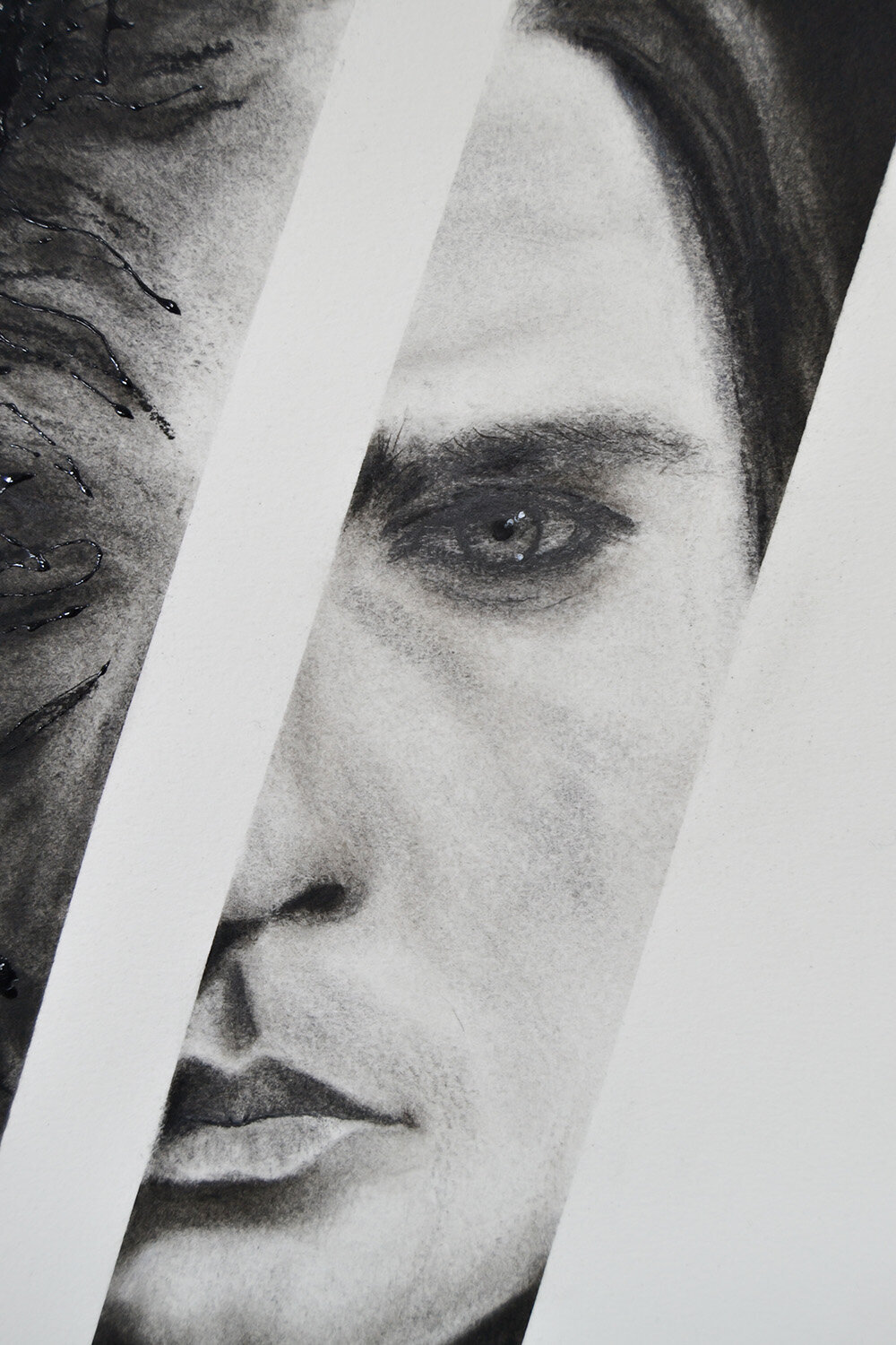 Inner Frame ⅠⅠ von DAVARO David (2025): Malerei Acryl, Kohle auf Papier ...