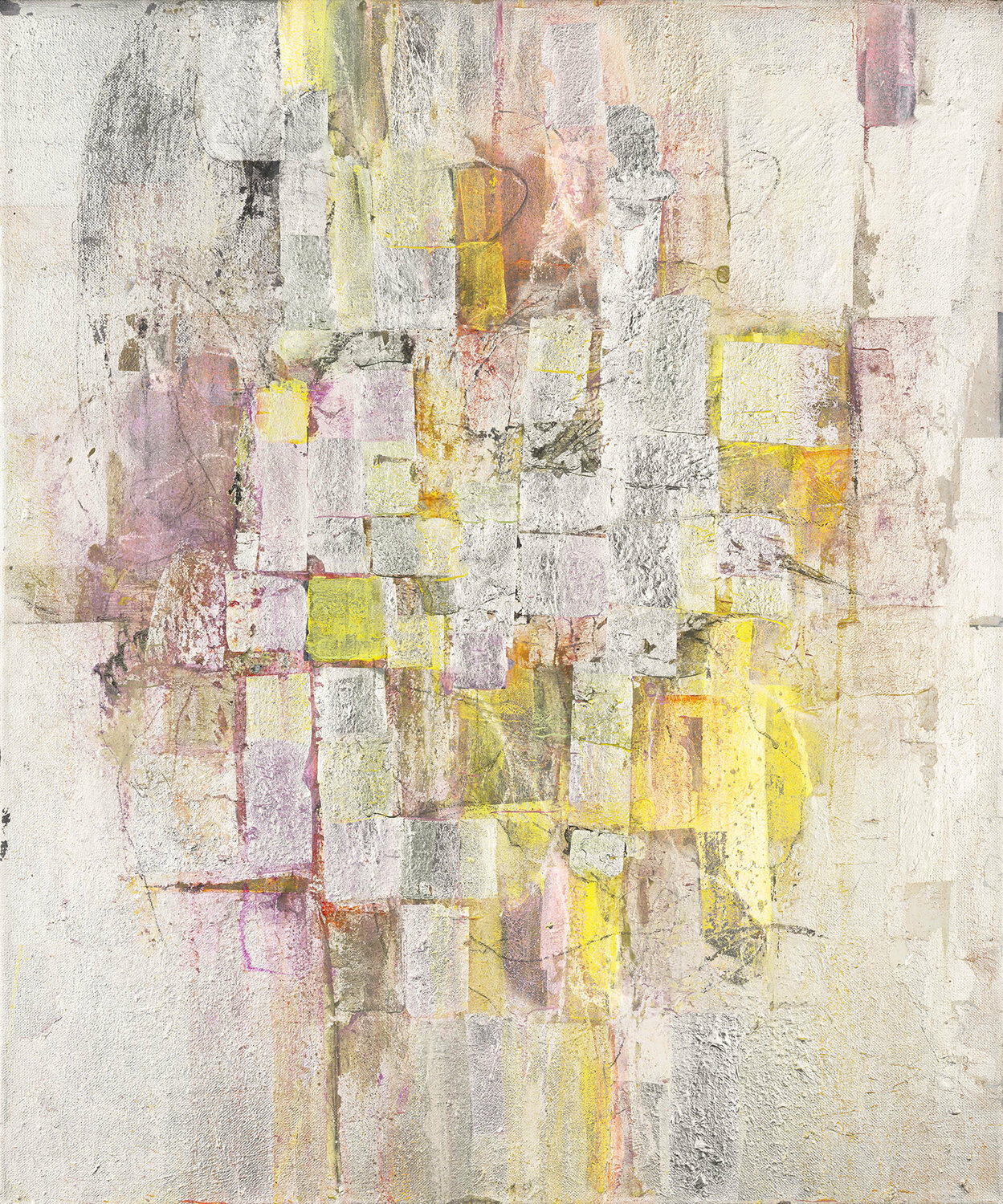 Crystal Mind by Emi (2021) : Painting Collage, Charcoal on Canvas ...