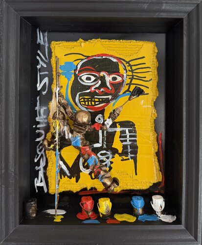 Style Bansky 01.09.25 de Bernard Saint Maxent (2025): Pintura Acrílico, Resina en Lienzo - Singulart