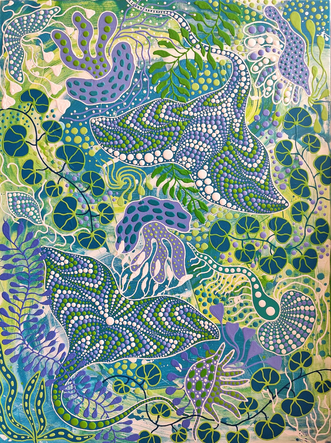 Aquatic Mirage de Oxana Lazari (2025): Pintura Acrílico en Lienzo ...