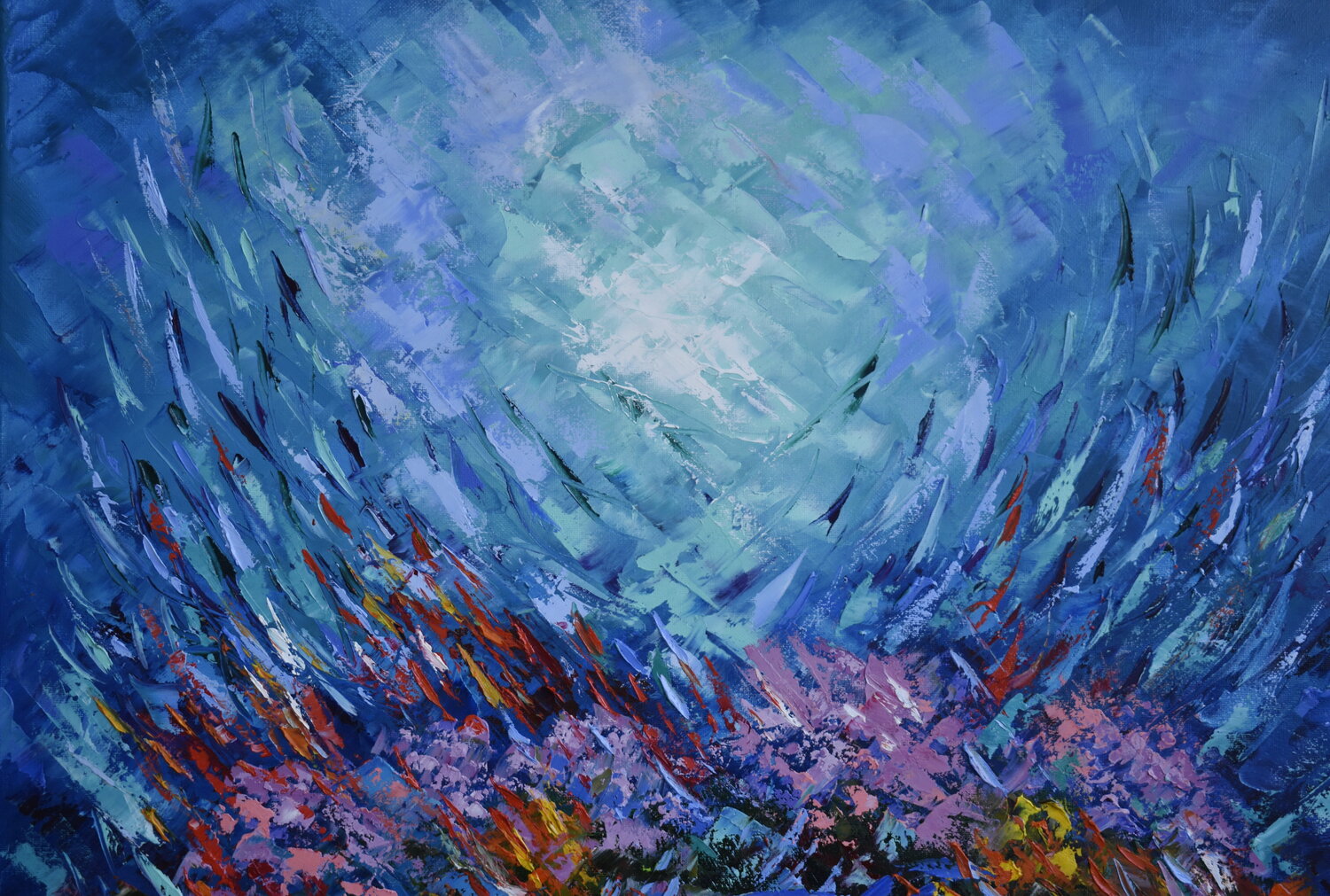 Underwater World by Olga Nikitina (2022) : Painting Oil on Canvas ...