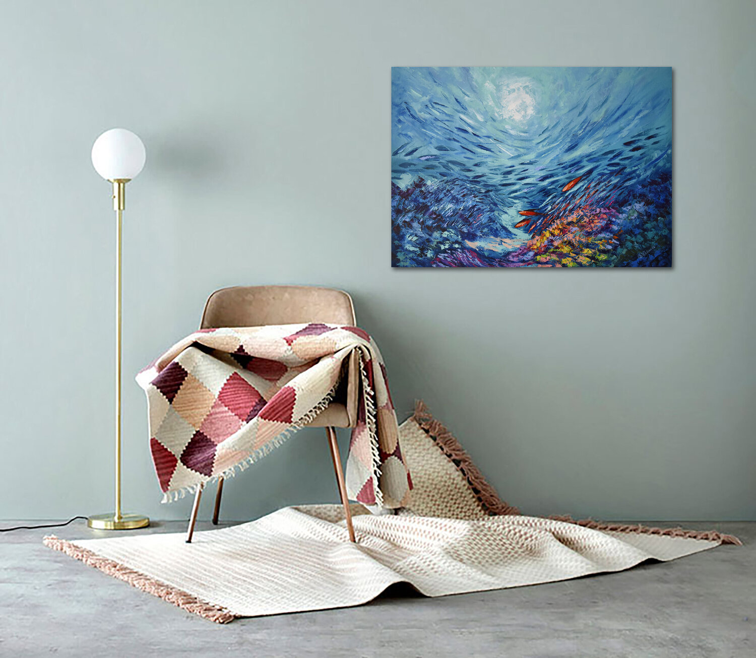 Abstract Coral Reef by Olga Nikitina (2022) : Painting Oil on Canvas ...