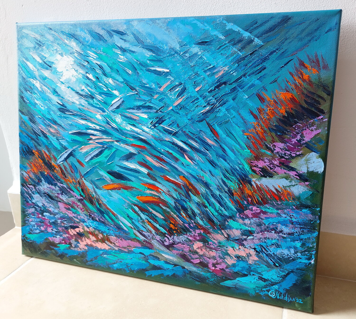 Hawaii Underwater Fish by Olga Nikitina (2022) : Painting Oil on Canvas ...