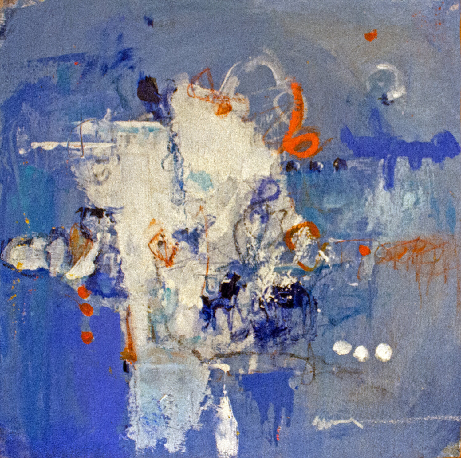 On Being : Blue Duality no. 2 door Stephanie Visser (2025) : Schilderij Acryl, Olie op Canvas ...