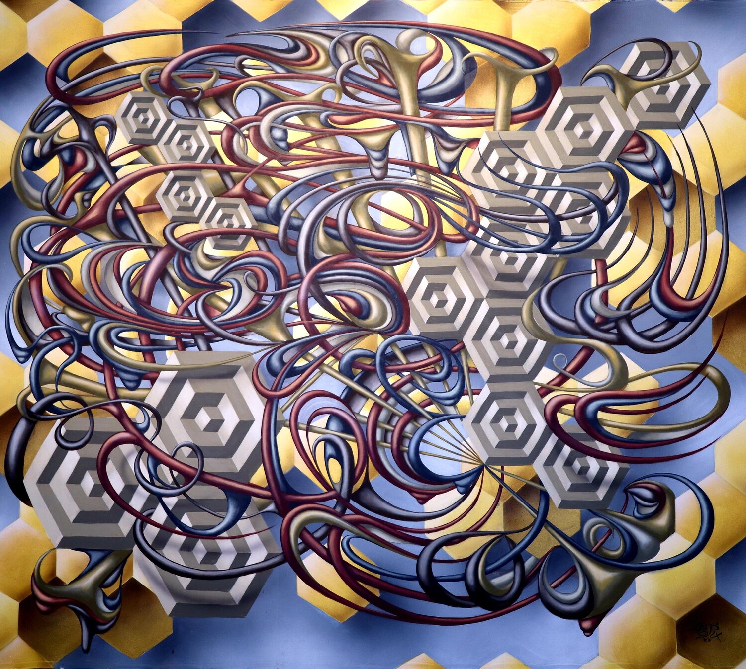 The Hive by Simon Hafele (2022) : Painting Acrylic on Canvas - Singulart