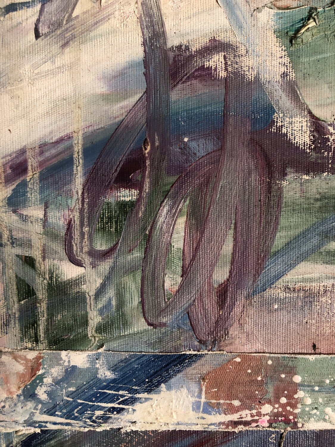 Fragment 2 by Stephen Linsteadt (2022) : Painting Oil, Collage on ...