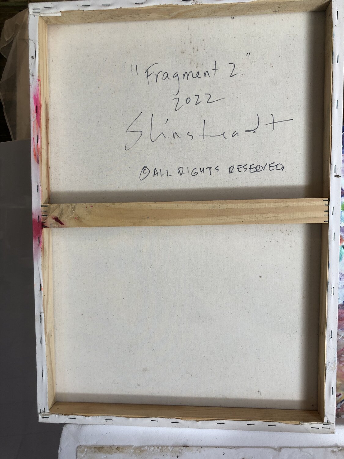 Fragment 2 by Stephen Linsteadt (2022) : Painting Oil, Collage on ...