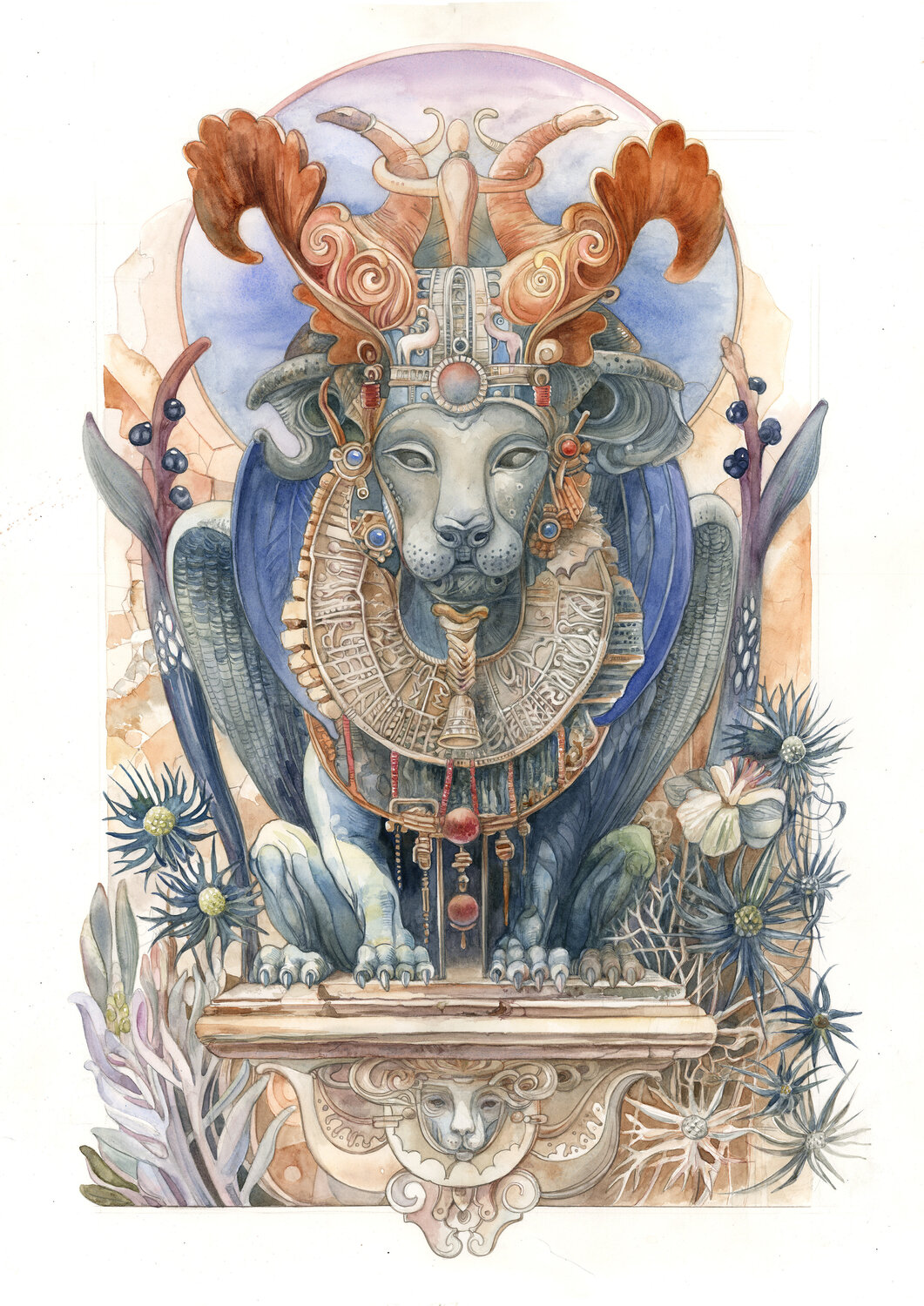 The Gryphon de Irina Vinnik (2024) : Peinture Aquarelle, Crayon de ...