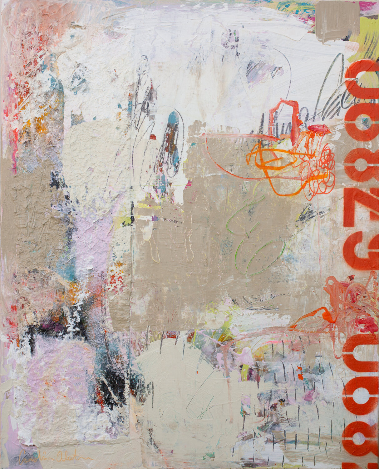 No words von Carolina Alotus (2020): Malerei Acryl, Pastell auf ...