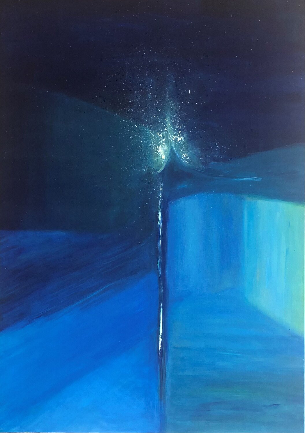 Bleus chauds, bleus froids by Valérie TAY GRATIOLET (2024) : Painting ...