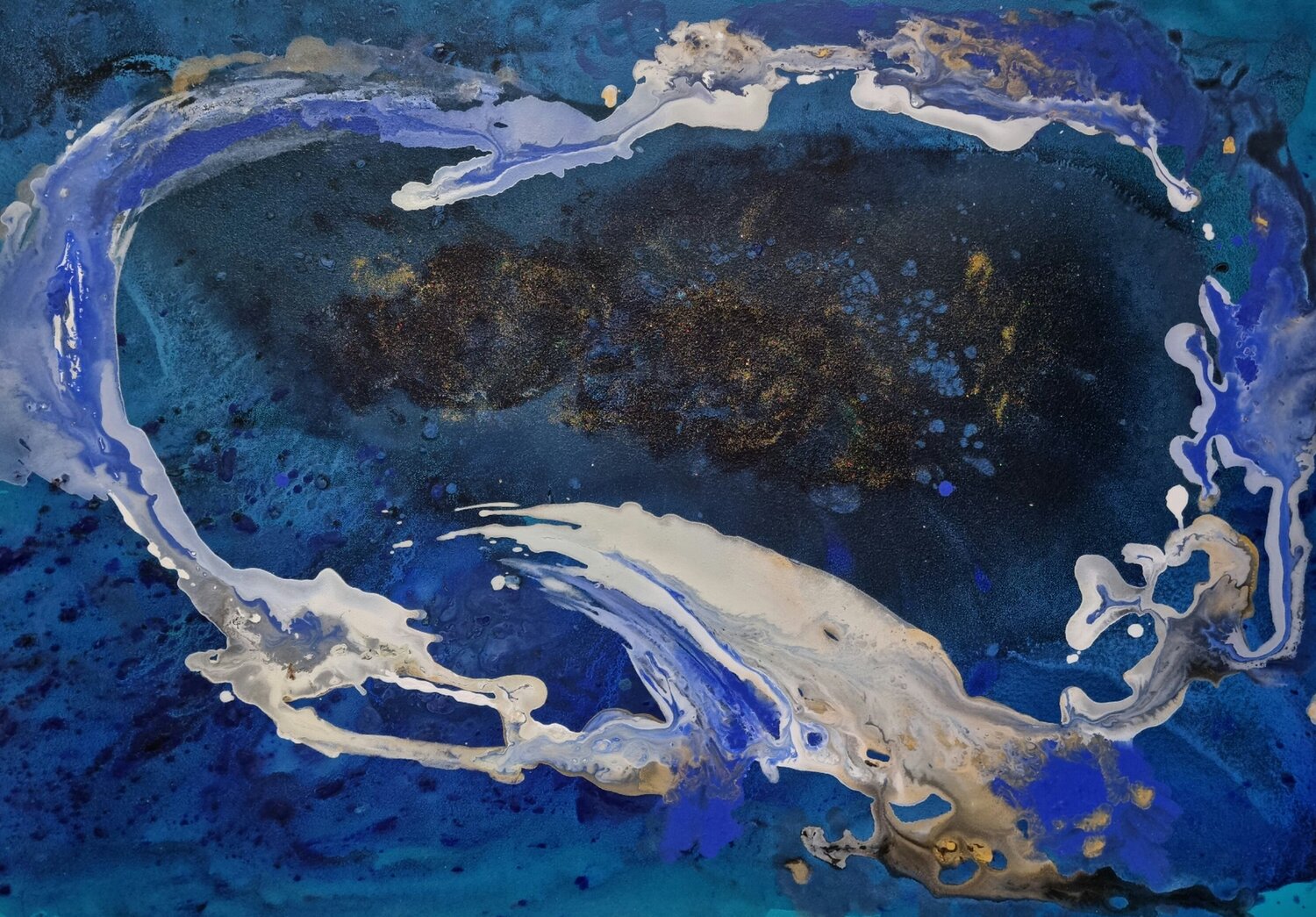 Coeur Océan by Eos R (2024) : Painting Acrylic, Watercolor on Canvas ...