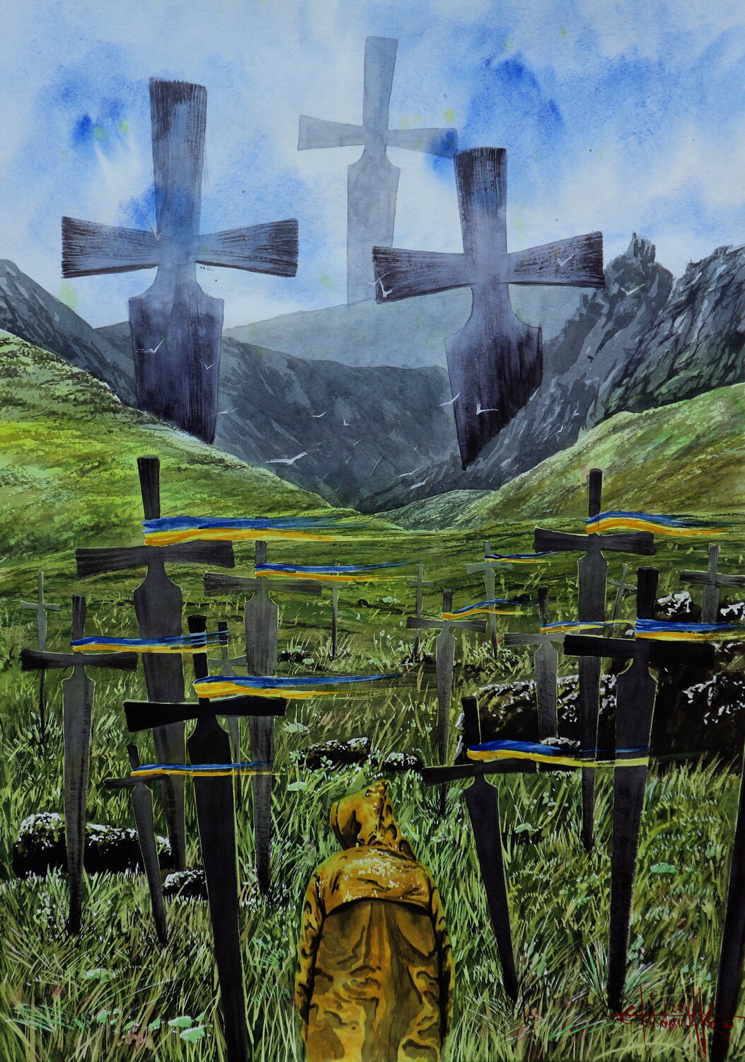 Memories of the Heroes of War by Eugene Gorbachenko (2022) : Painting ...