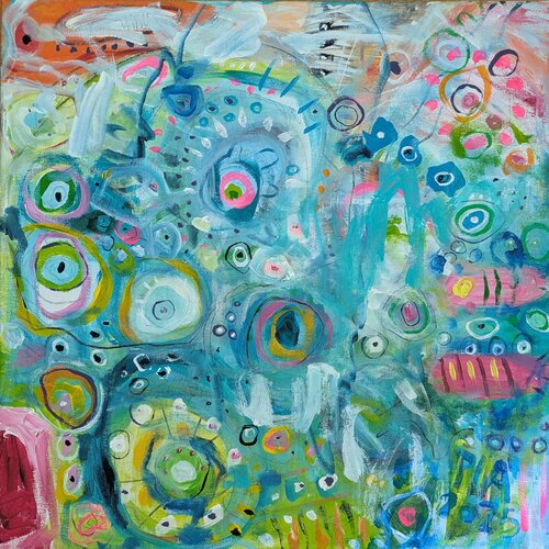 Aquarium de Pia Grambart (2025): Pintura Acrílico, Lápiz en Lienzo ...