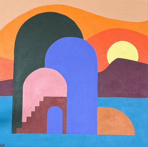 Golden Hour by Iris Veyssiere (2024) : Painting Acrylic on Canvas ...