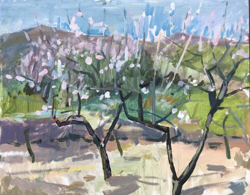ÁRBOLES DE ALMENDRA. by Andrey Khodakov (2023) : Painting Acrylic on ...