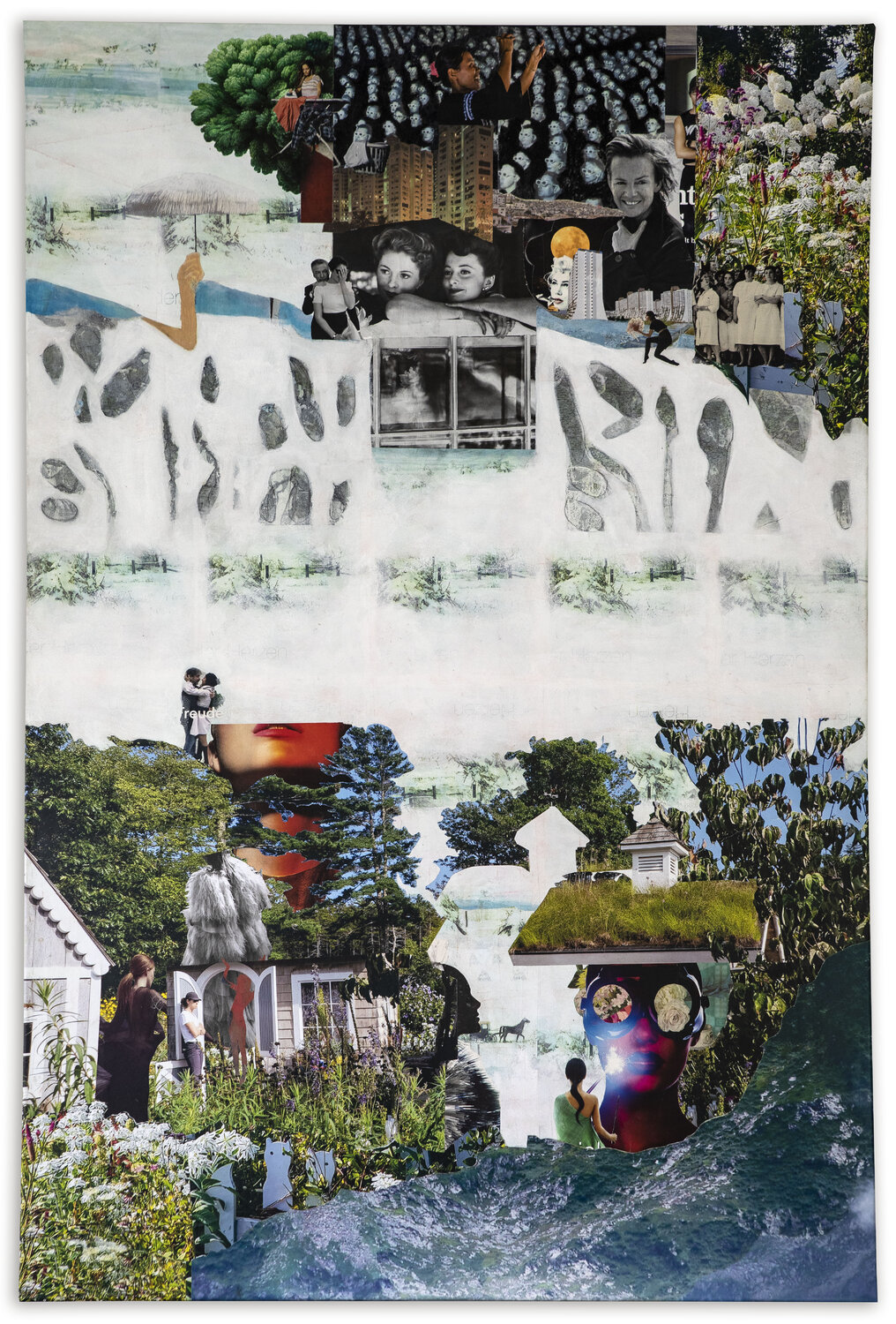 Tell me about by Roswitha Müller (2019) : Other Media Acrylic, Collage ...