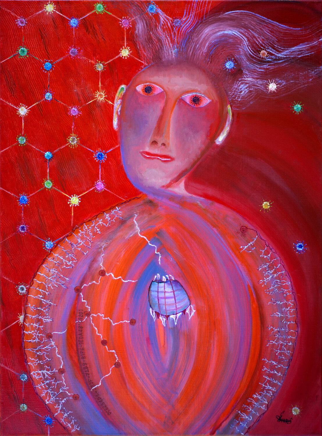 Transhumanisme II de Gérard Thoris (2022) : Peinture Huile sur Toile ...