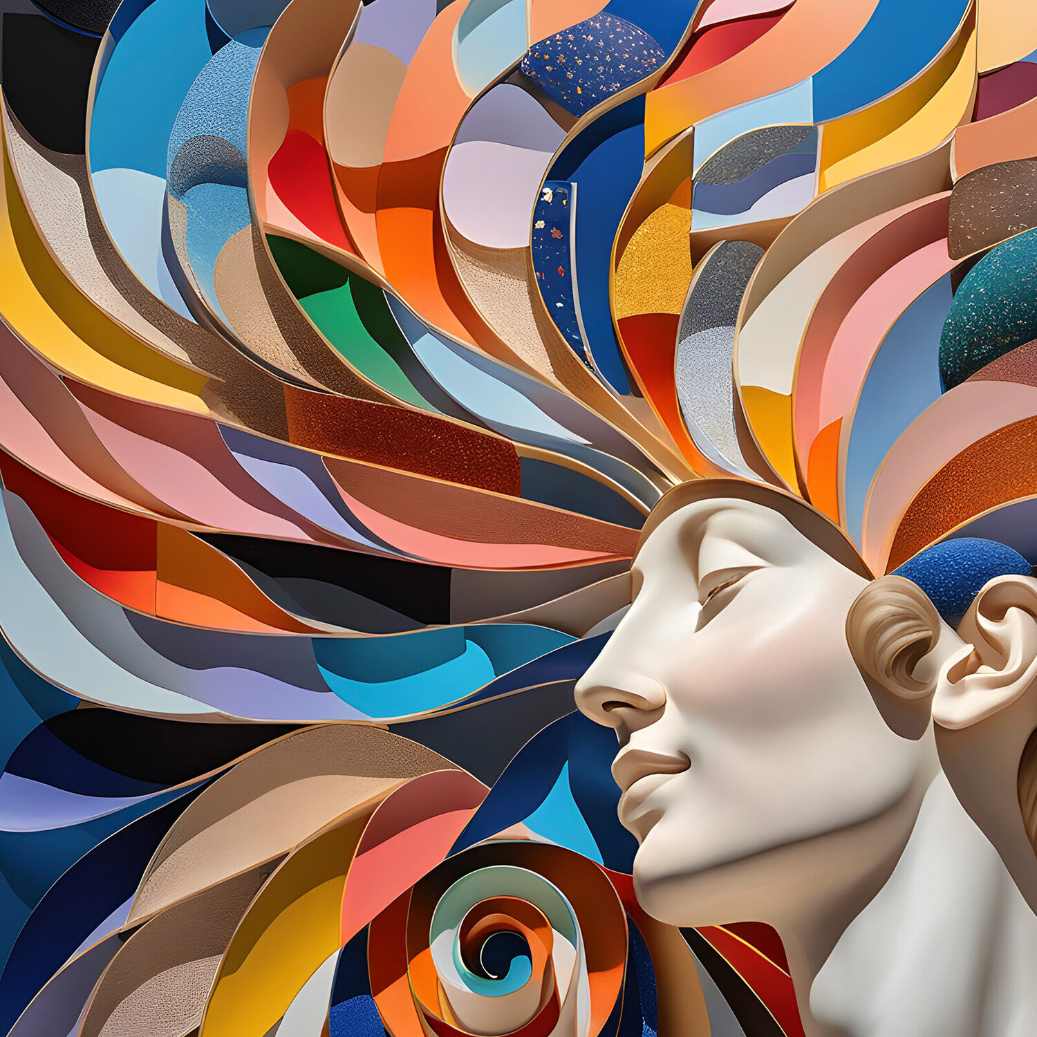 Let It Flow by Robert Sainer (2024) : Other Media Acrylic, Collage on ...