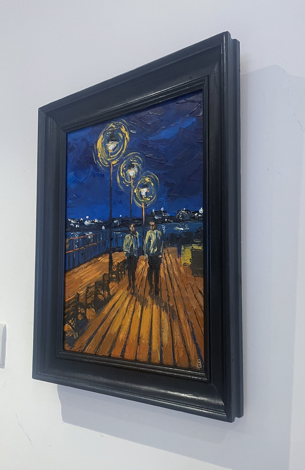 Couple on the Ha'penny Pier by Peter Porteous-Butler (2025) : Painting ...