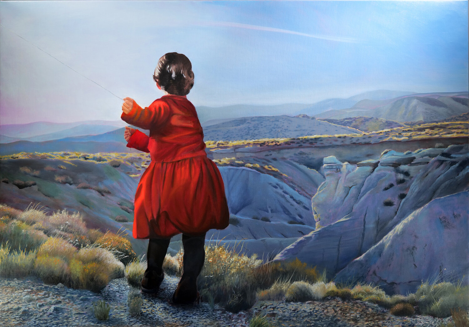 Red Girl with Cord de Gerda Van Damme (2025): Pintura Óleo en Lino ...