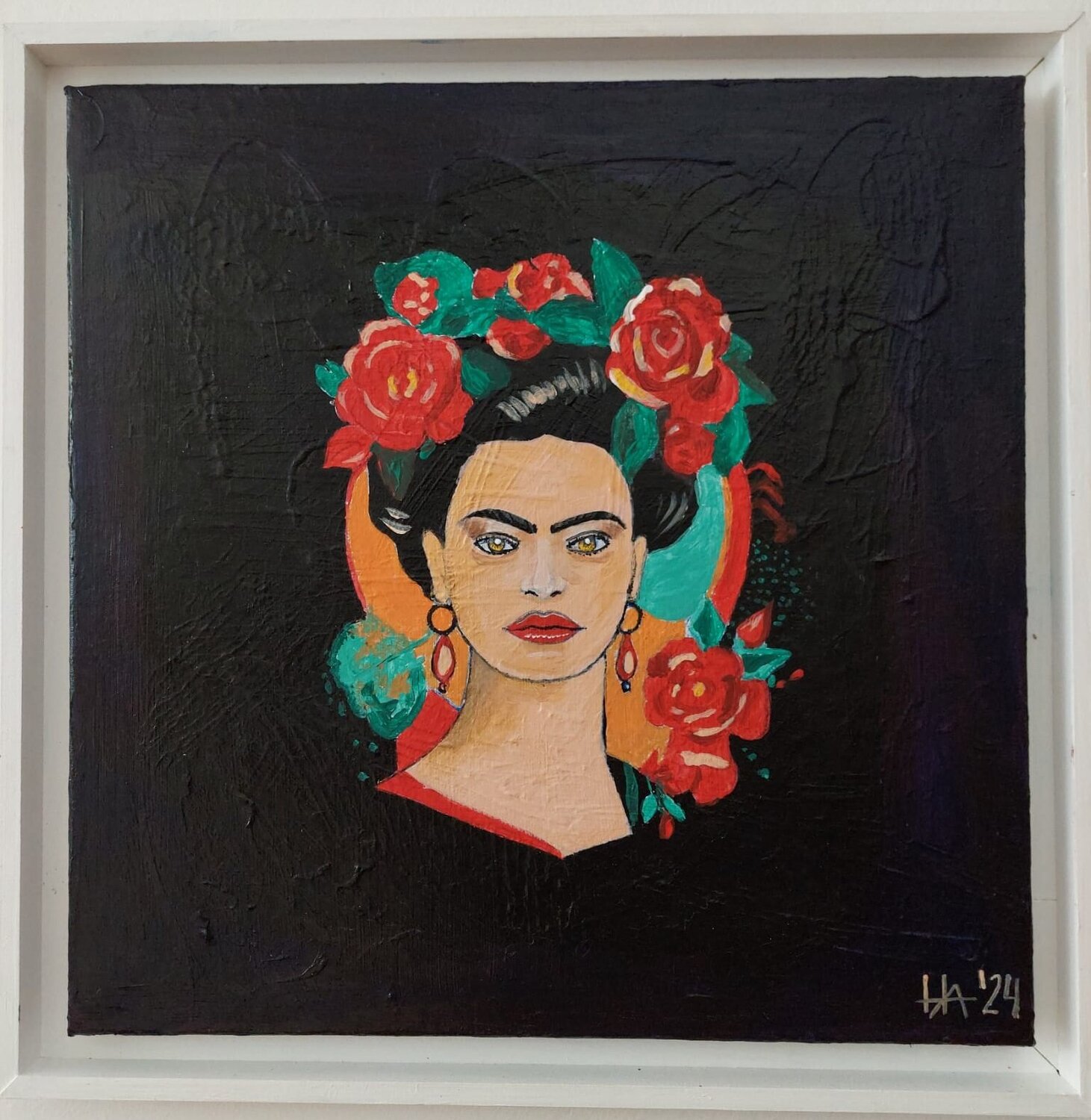 Roses in my hair by Ursula Haider-Seggl (2024) : Painting Acrylic on ...