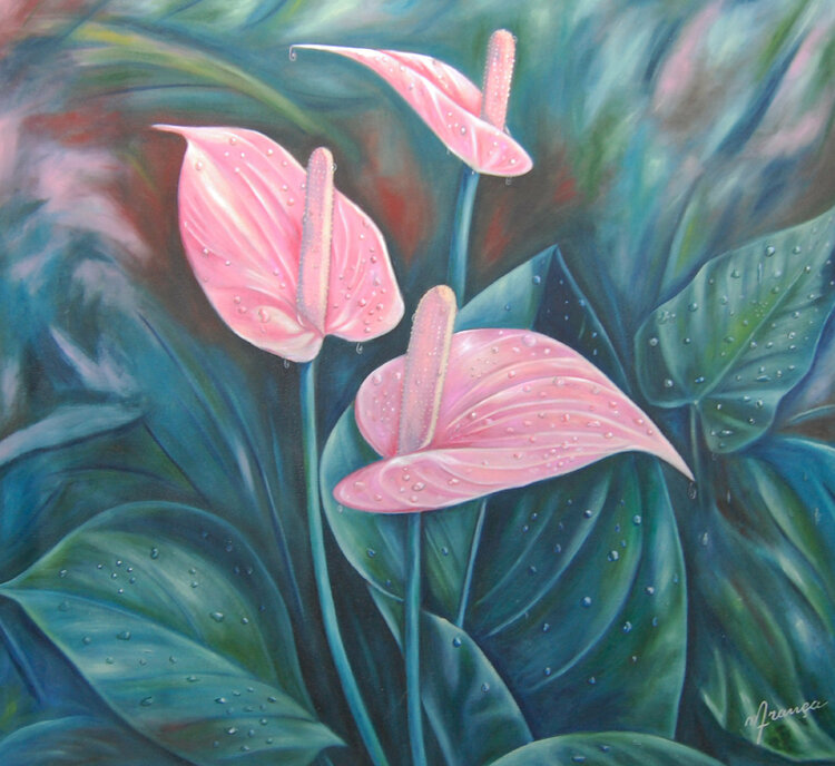 Anthurium Flower Painting