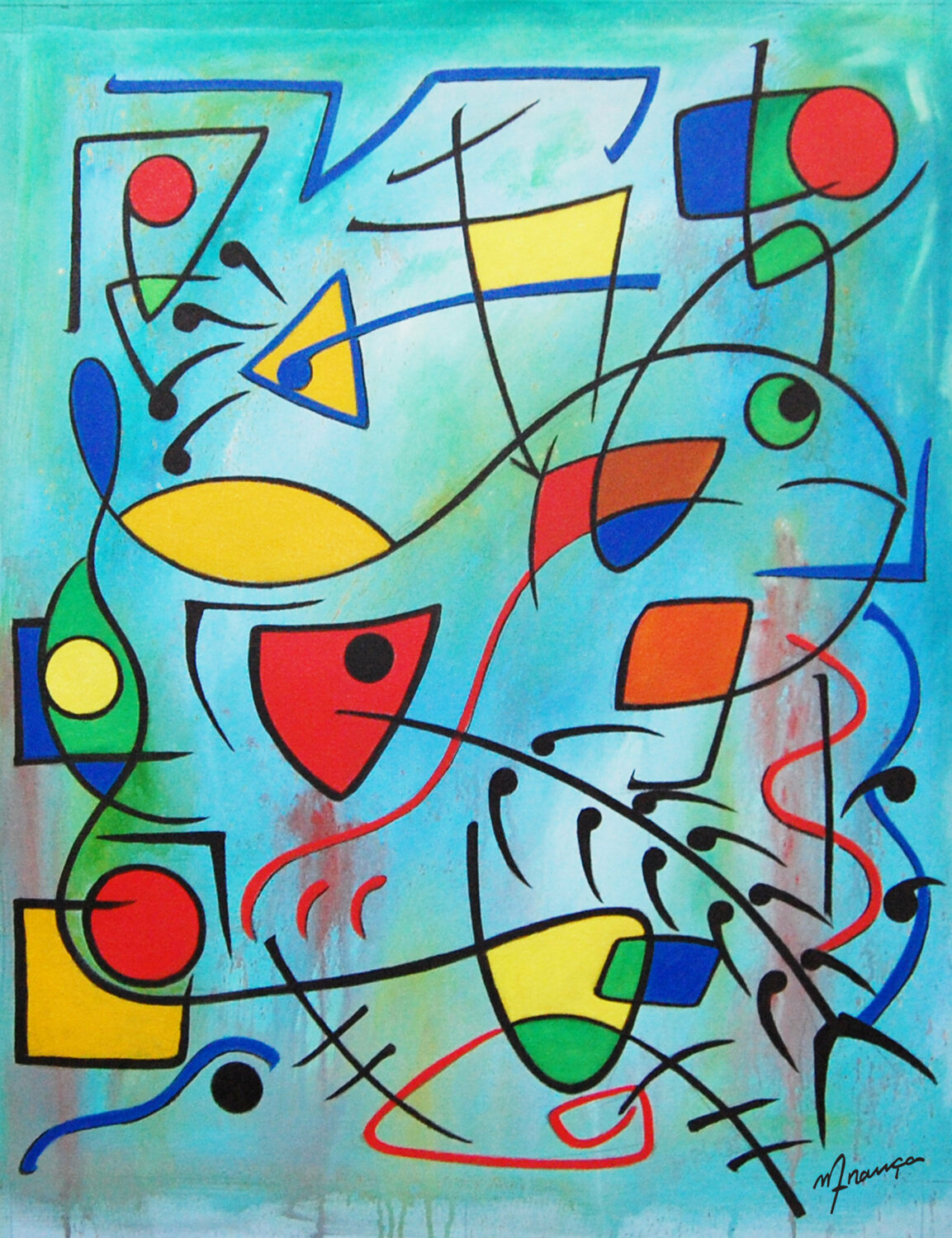 The Blue Fish by Marcio Moreira (2018) : Painting Acrylic on Canvas ...