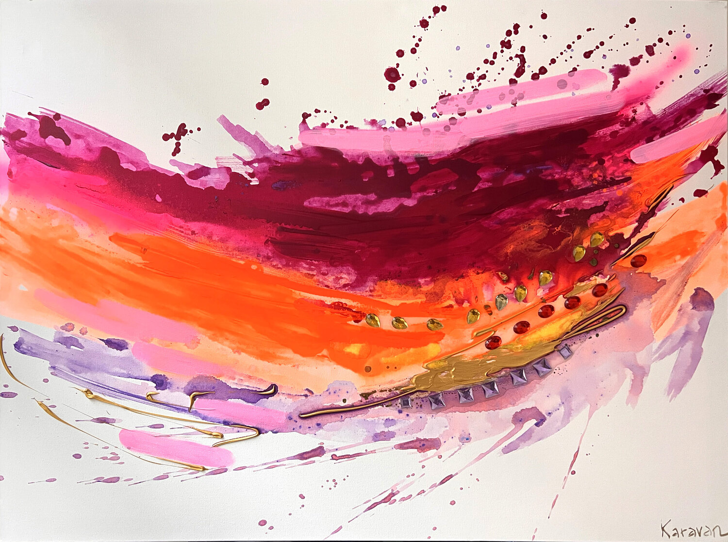 Solar pulse de Nataliia Karavan (2025): Pintura Acrílico, Resina en ...