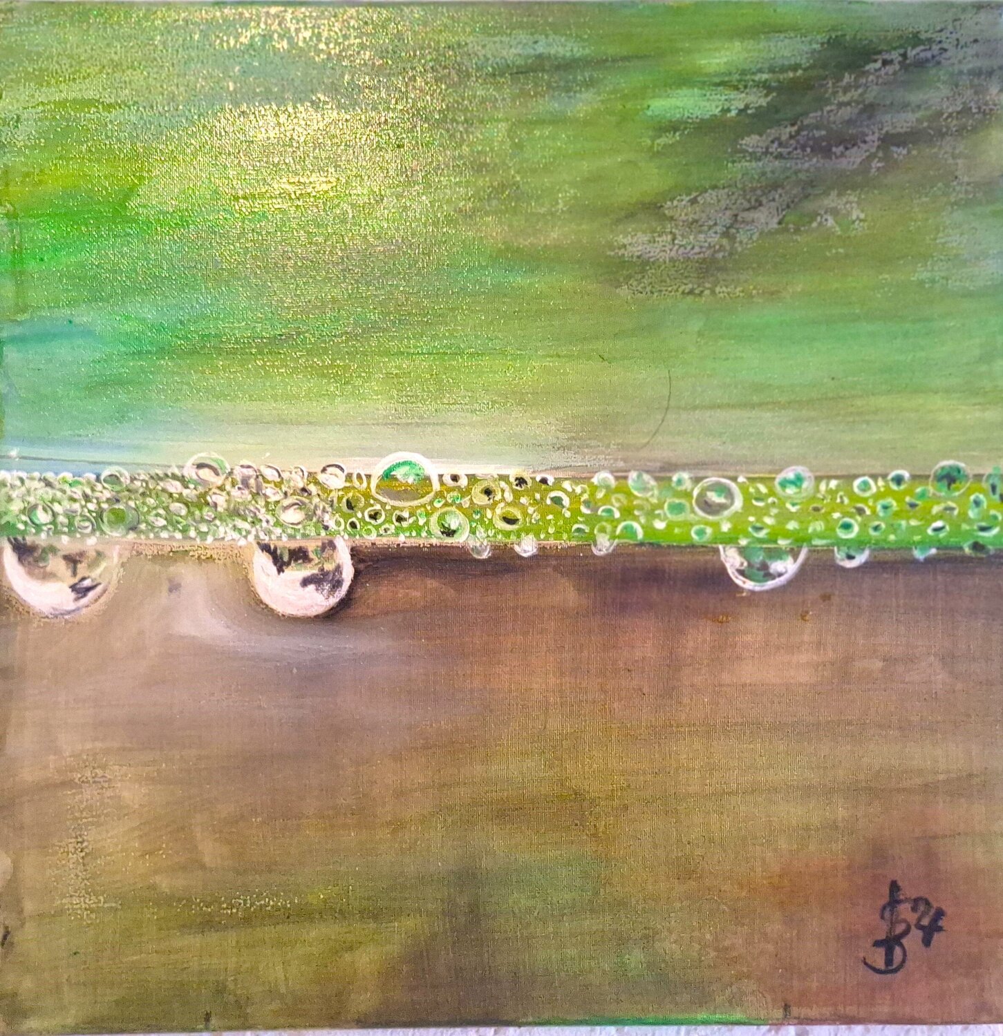 Dauerleihgabe von Wassertropfen 3 de Bernd Stephanny (2024): Pintura ...