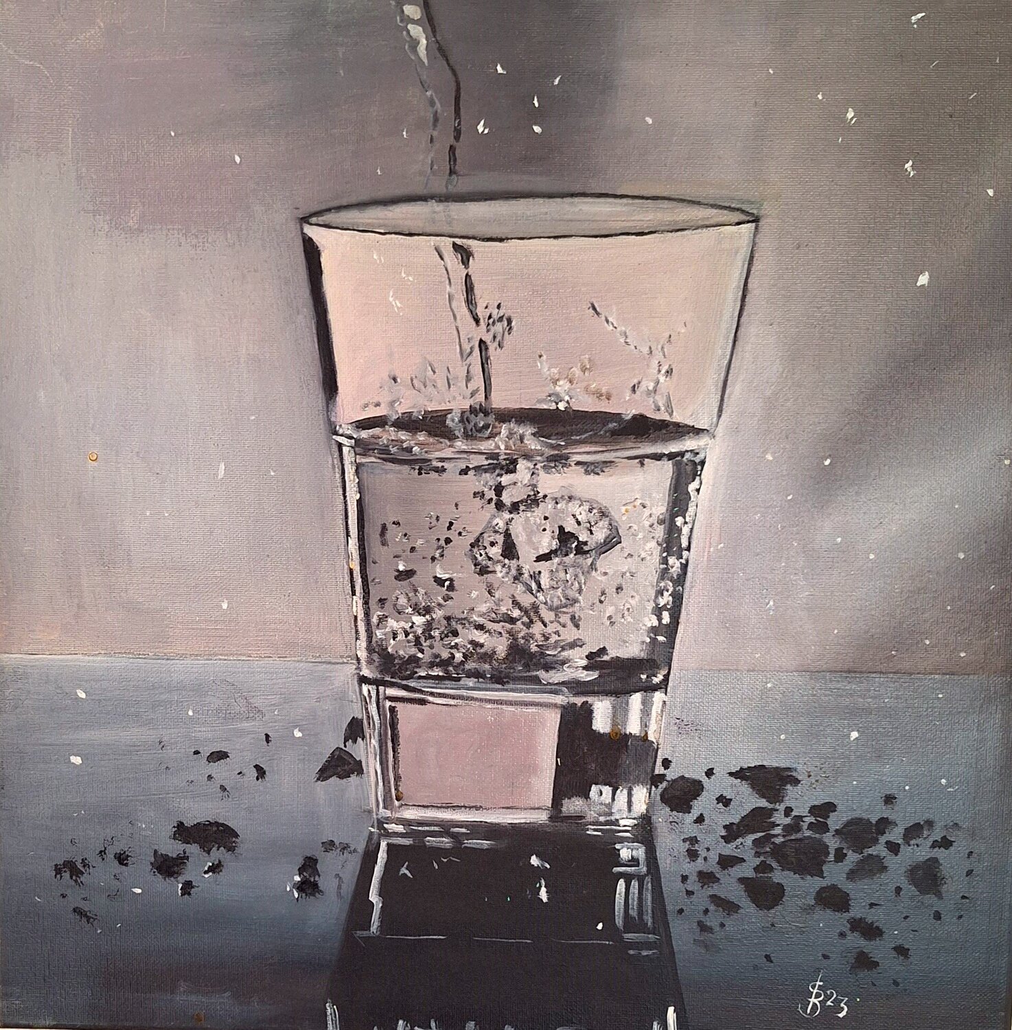 Sturm im Wasserglas by Bernd Stephanny (2023) : Painting Oil on Canvas ...