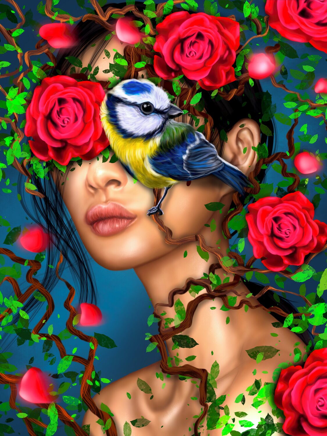 Sleeping Beauty - "Dornröschen“ by Frida Pini (2020) : Digital Digital on Paper - Singulart