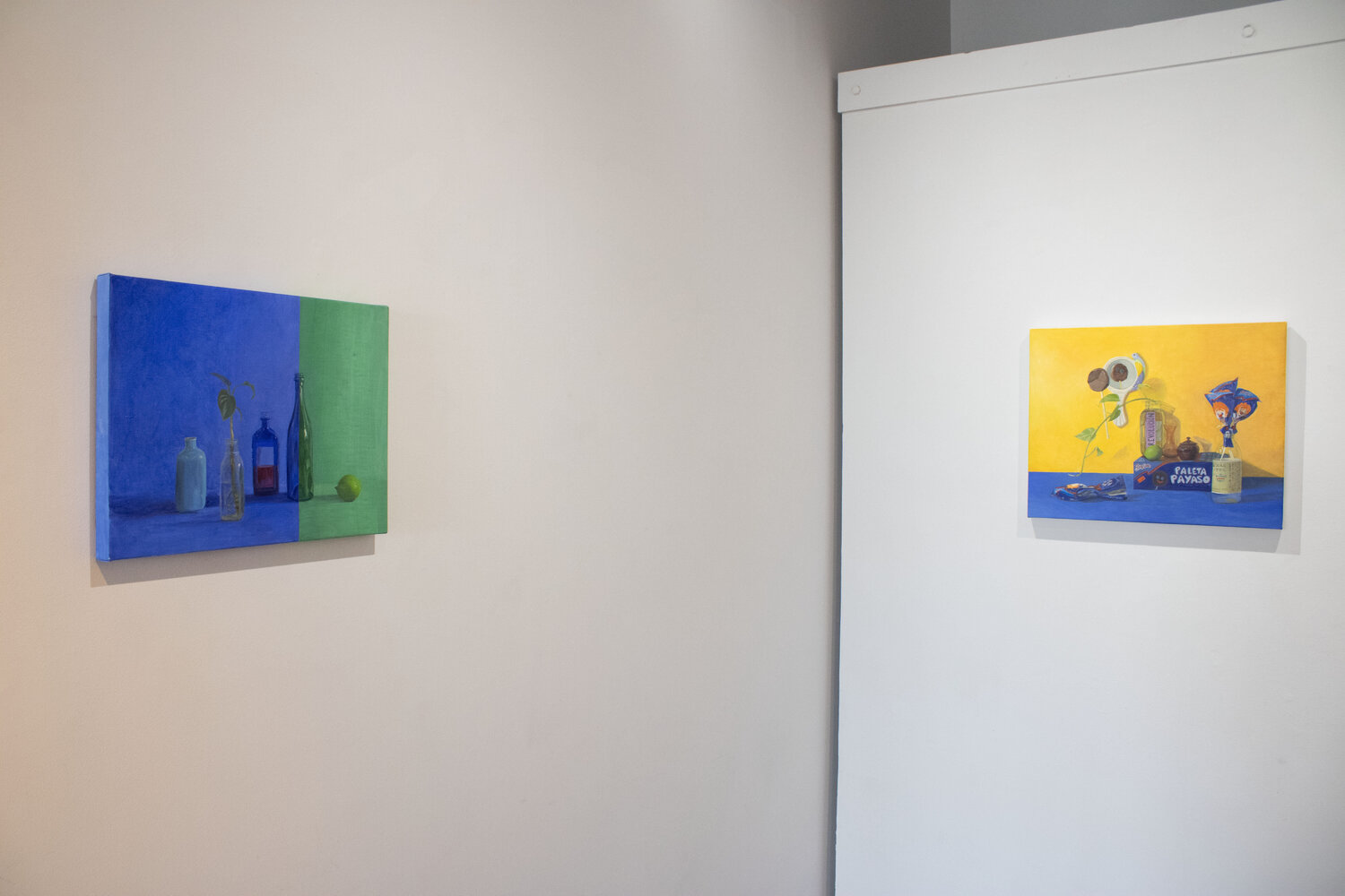 Formal Inquiry in Blue and Green (Don't worry the red liquid is chamoy ...